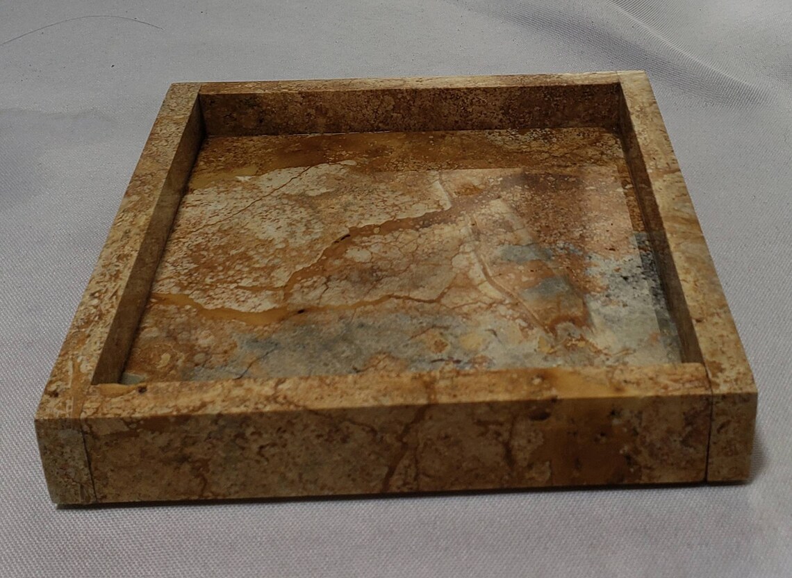 Golden Cream Limestone Tray in Your Choice of Sizes , Perfect for Your ...