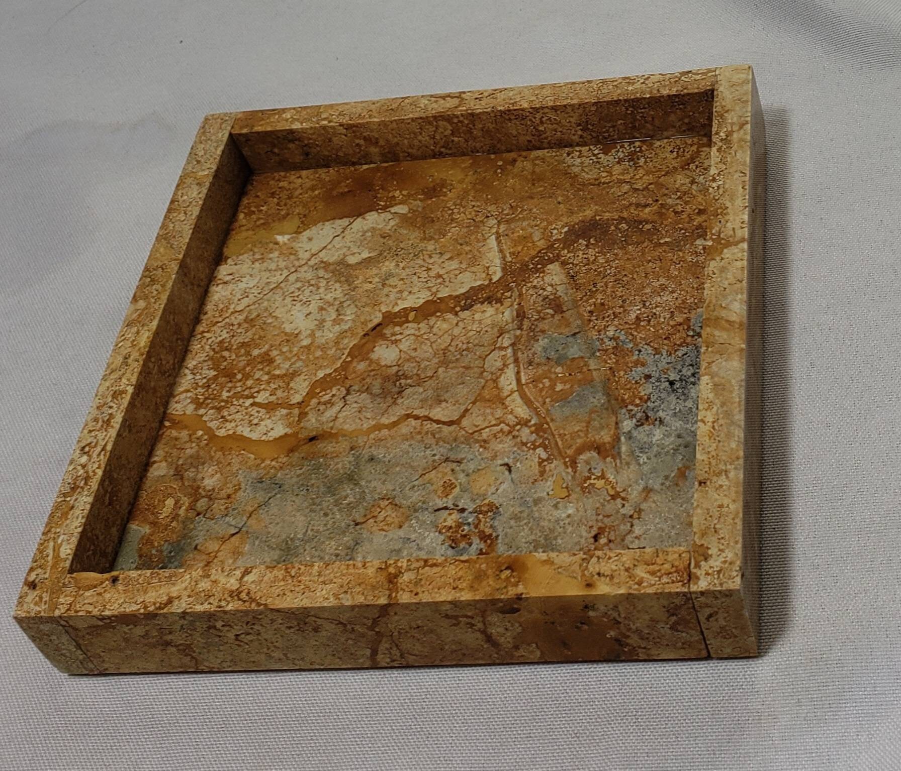 Golden Cream Limestone Tray in Your Choice of Sizes , Perfect for Your ...