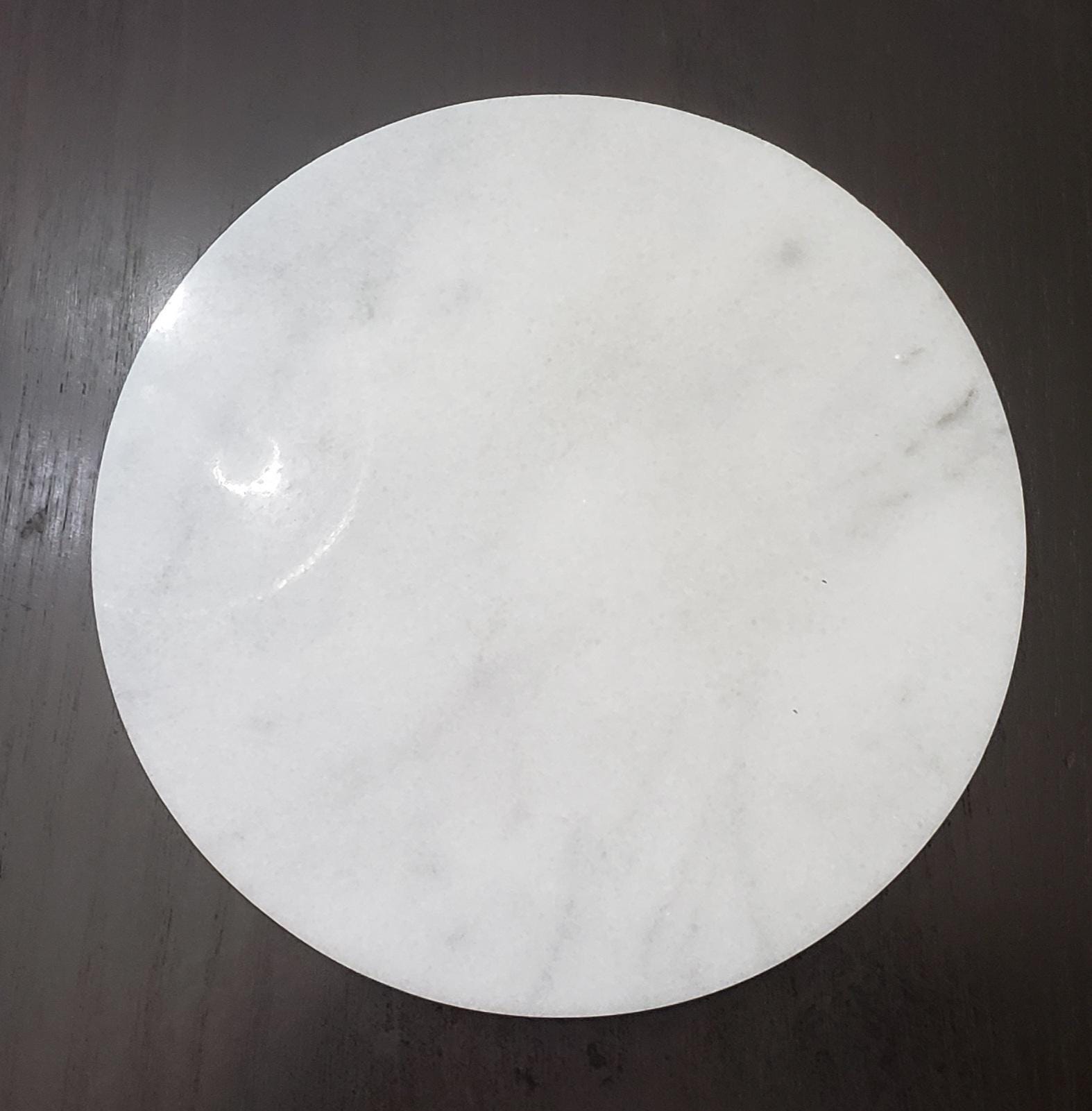 Glacier White Marble Circle Trivets / Tabletops / Decorative Marble ...