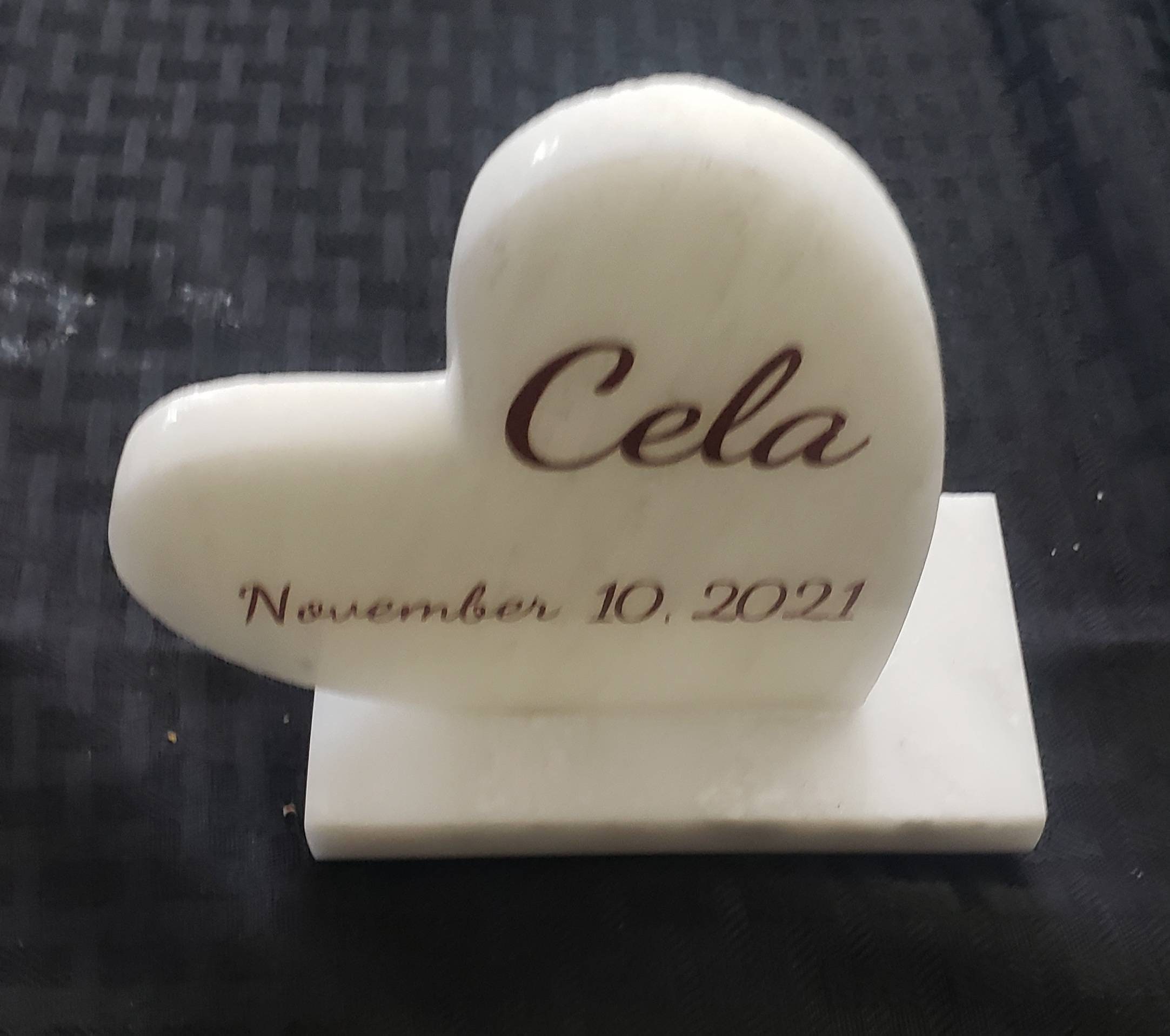 Glacier White Marble Heart 4 Polished Heart on Marble | Etsy