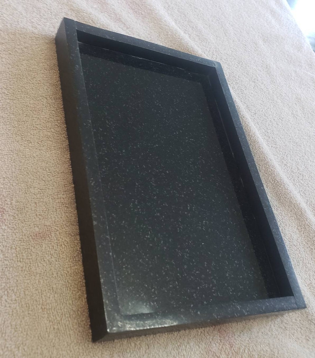 Handmade Absolute Black Granite Tray 10" × 6 3/4" X 1"(height), Free ...