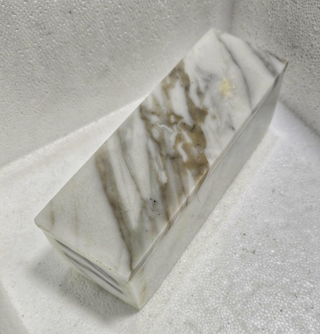 Calacatta Gold Marble Pill Box With Organizer (7"x2.25"x2.375") - Etsy
