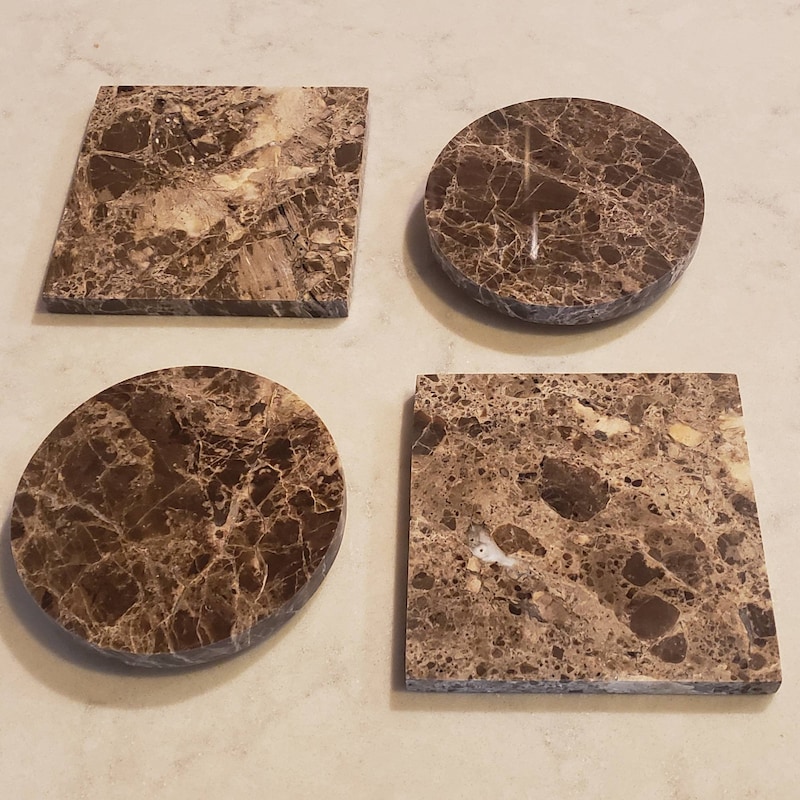 Dark Wooden Coasters - Etsy