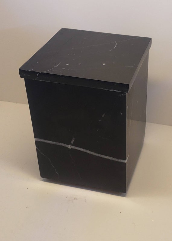 Handmade Nero Marquina Black Marble Box 44 Height - Etsy