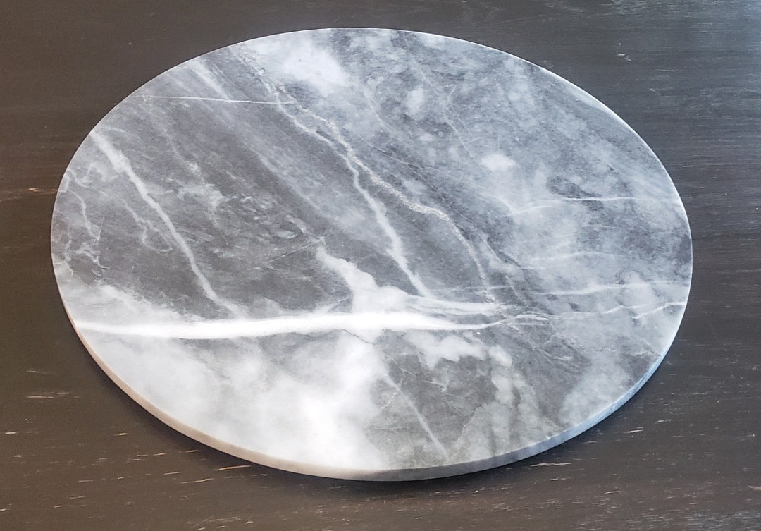 Vogue Gray Marble Circle Handmade Tray/trivet Available in Various ...