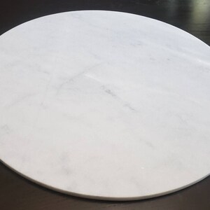 Large Mountain White Marble Circles up to 24 Inches Trivets / Tabletops ...
