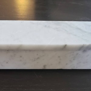 Handmade Bianco Carrara Marble Pill Box Organizer - Weekly Pill Case ...