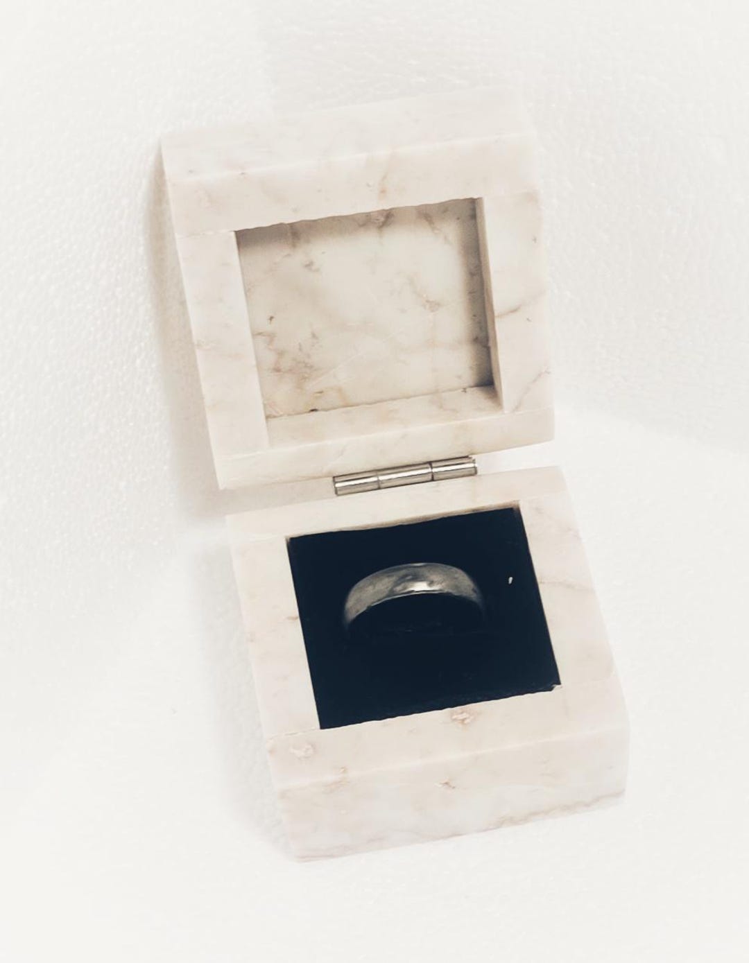 Coral Notte Pink Marble Ring Box a Beautiful Box Perfect for a Proposal ...