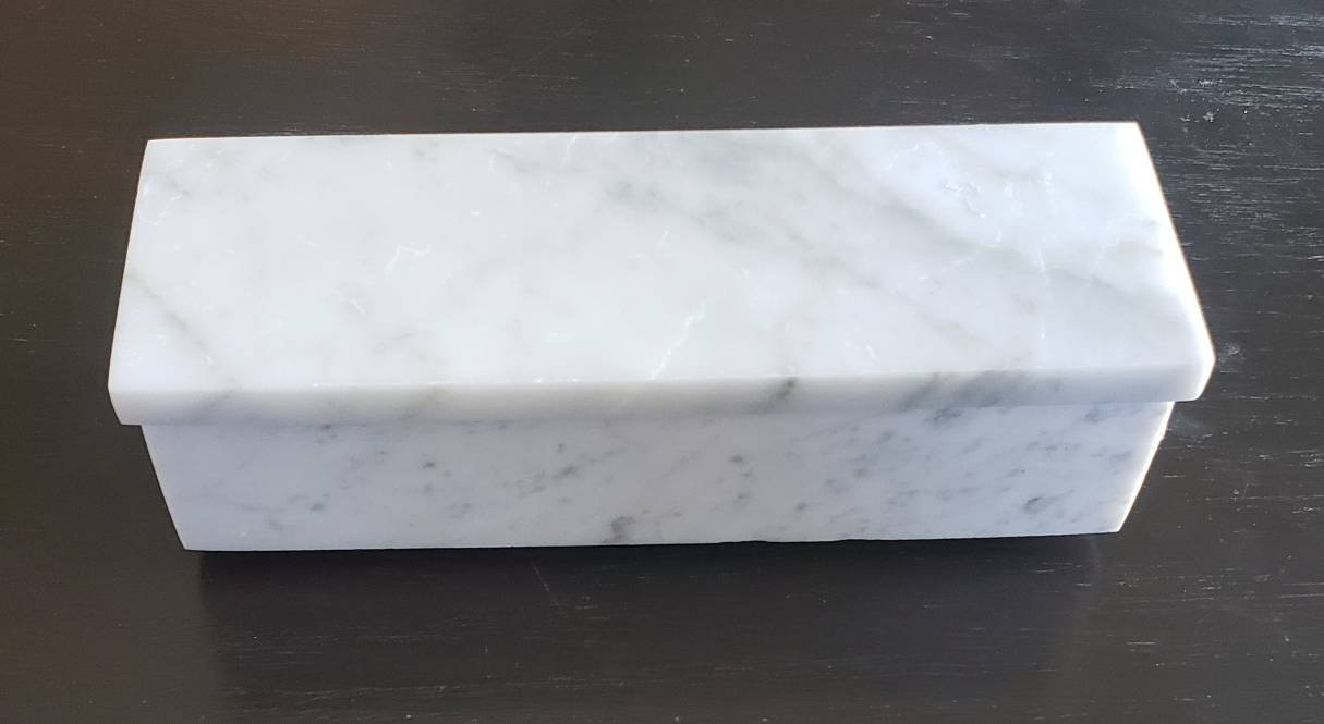 Handmade Bianco Carrara Marble Pill Box Organizer - Weekly Pill Case ...