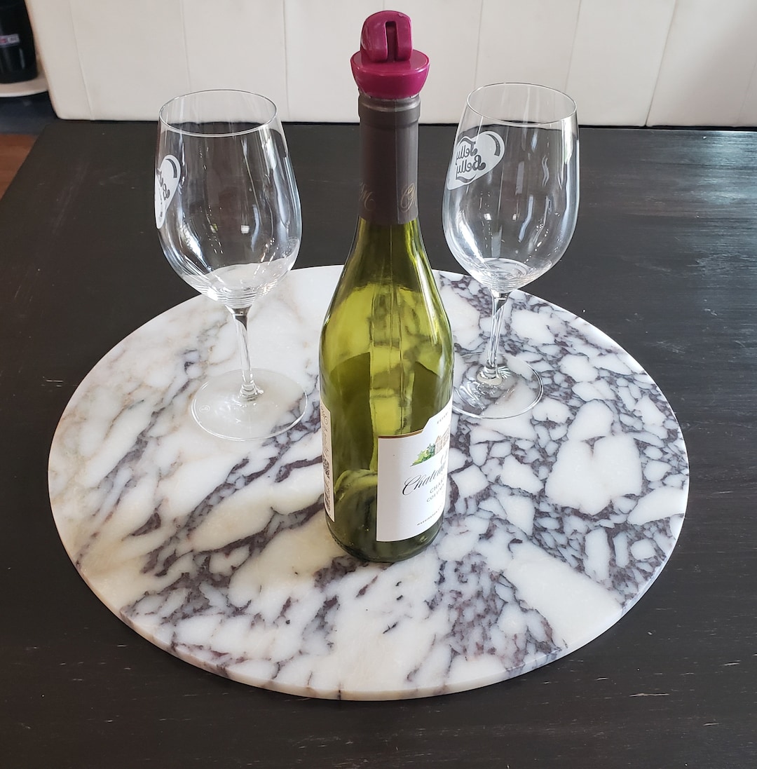 Amaretto Viola Purple Marble Circle Trivets / Tabletops / Decorative ...