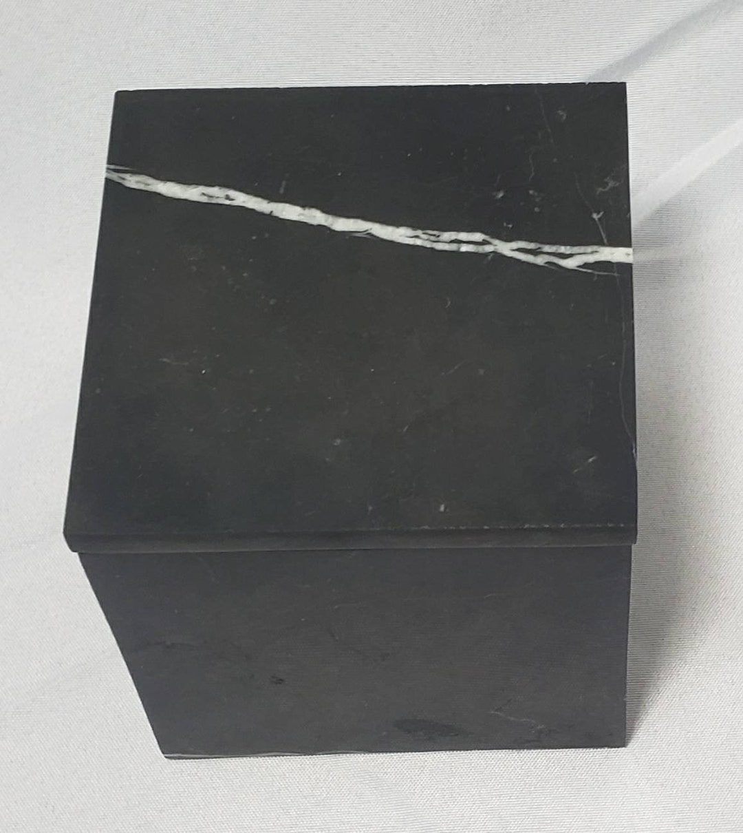 Handmade Nero Marquina Black Marble Box 8"×8" Height 8" Free Shipping ...