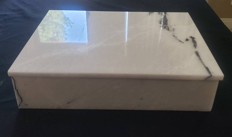 Handmade Amethyst Marble Box 10"×6" Height 3" or Message for Custom ...