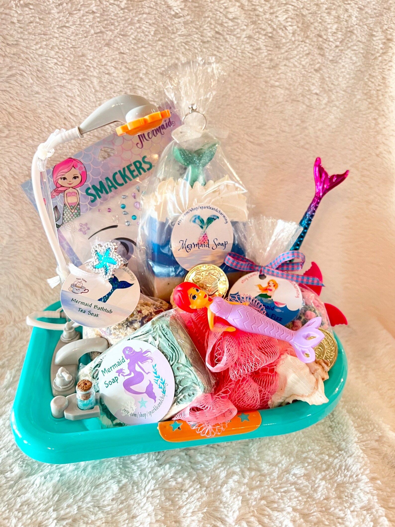 Handmade Soap Mermaid Spa Gift Set for Her, Little Girls Birthday ...
