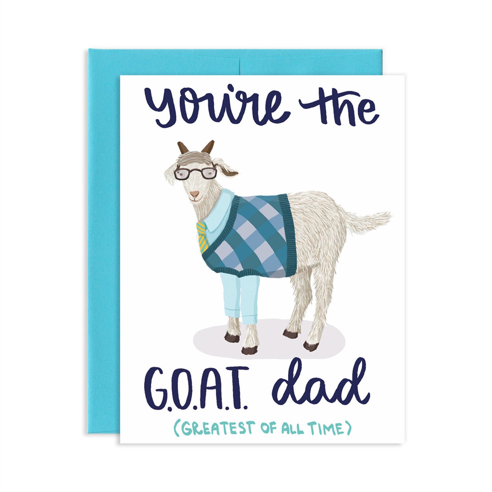 GOAT Father's Day Card G.O.A.T. Greatest of All Time | Etsy