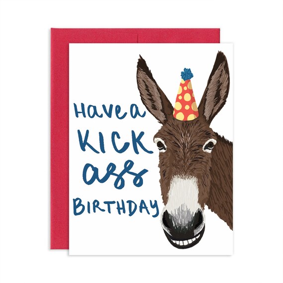 Kick Ass Birthday Card | Etsy