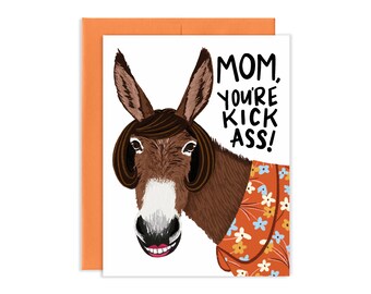 Kick Ass Birthday Card | Etsy
