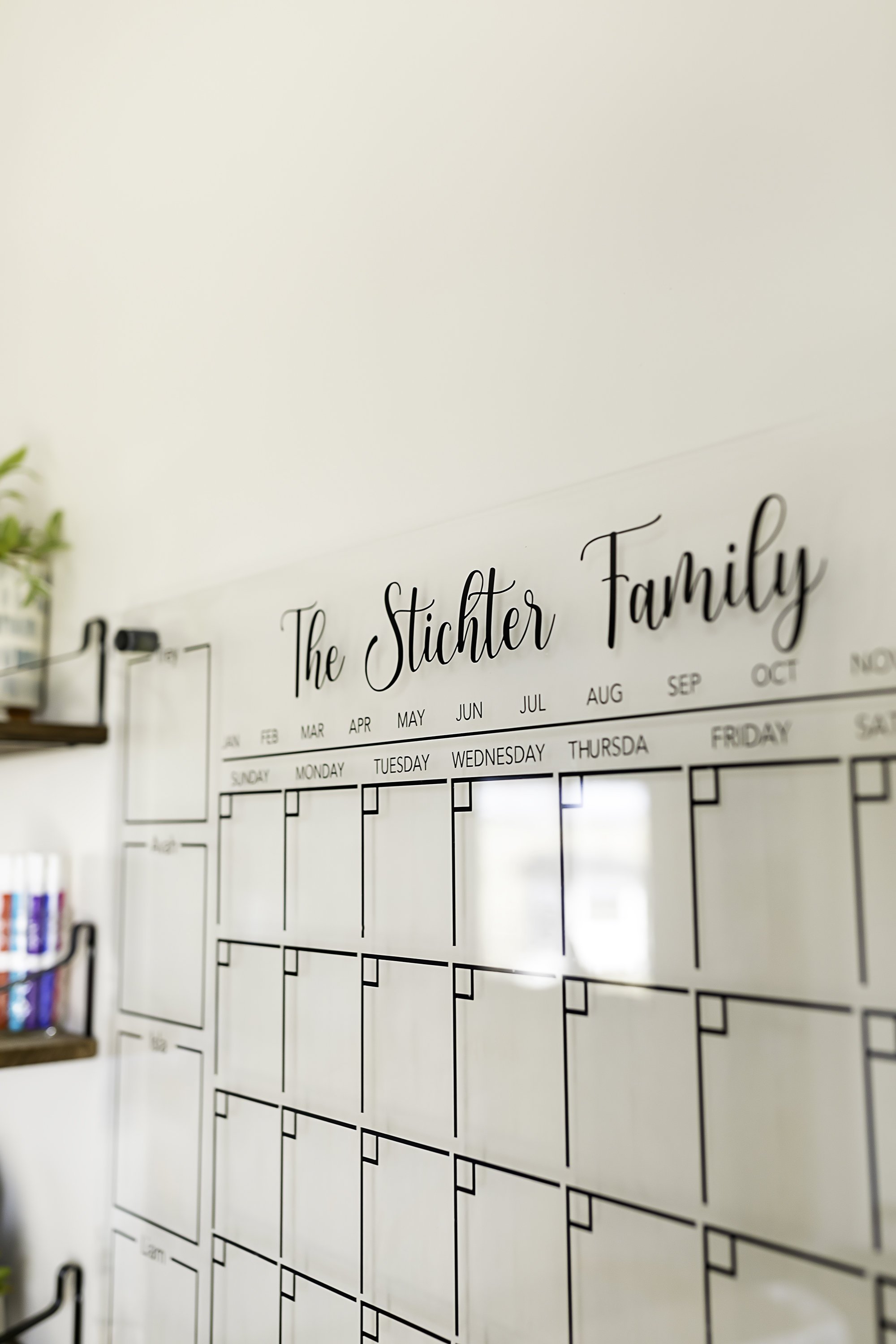 Customizable Digital DIY Calendar SVG for Vinyl Cut - Etsy