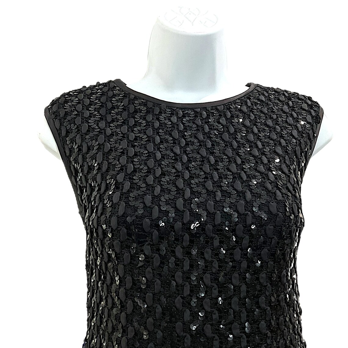 Vintage 1960s Black Sequin Ribbon Mod Dress LBD - Etsy