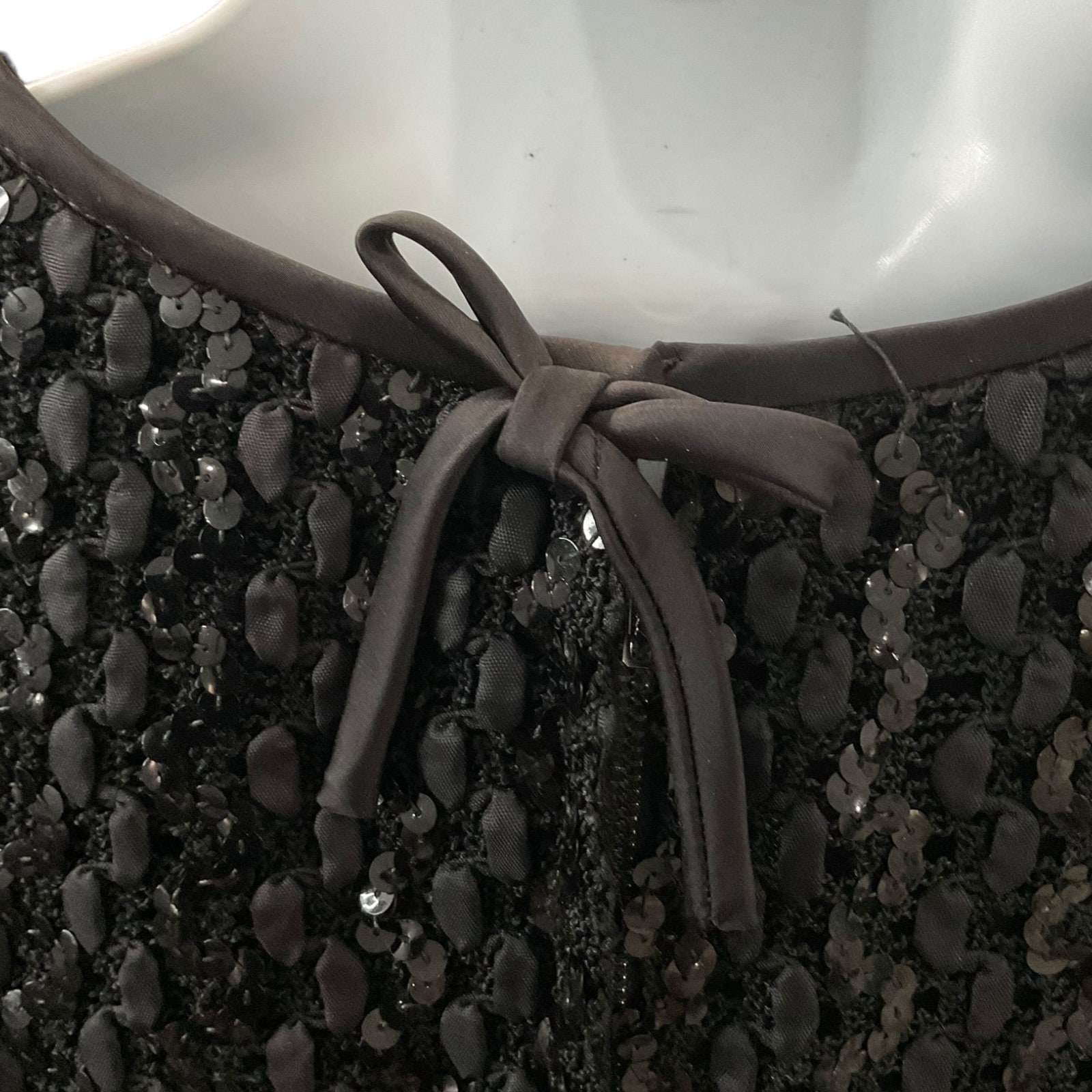 Vintage 1960s Black Sequin Ribbon Mod Dress LBD - Etsy