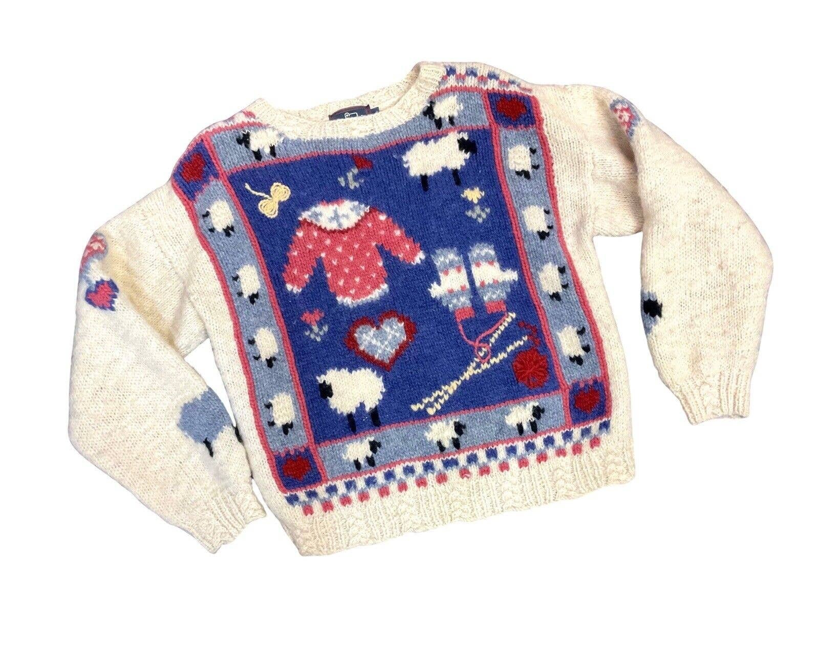 1980s Vintage Chunky Sheep Wool Novelty Print Lamb Warm - Etsy