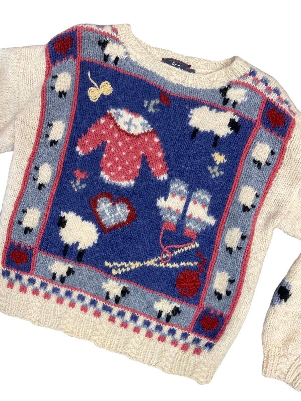 1980s Vintage Chunky Sheep Wool Novelty Print Lamb Warm - Etsy