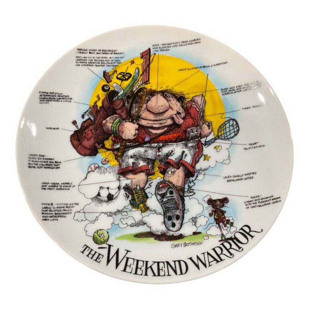Vintage Gary Patterson Collectible Plate Weekend Warrior - Etsy