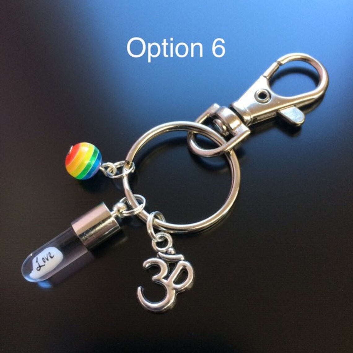 Rice Writing in a Rice Charm Keyring/ Handbag Charm - Etsy UK