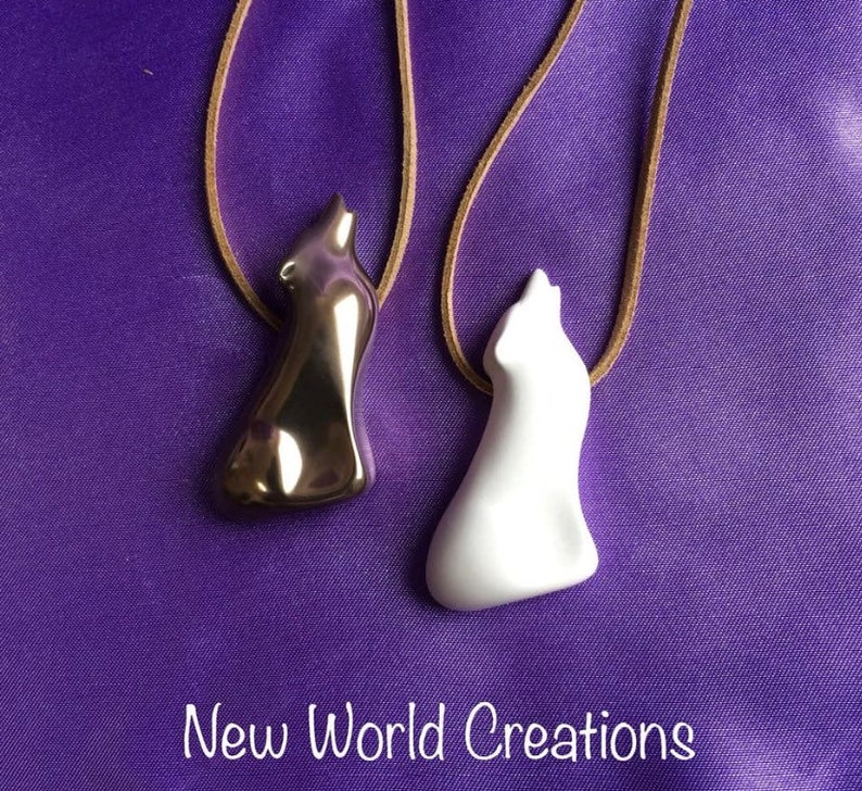 Wolf Pendant Necklace Sculpture Statue in Bronze for Protection,healing ...
