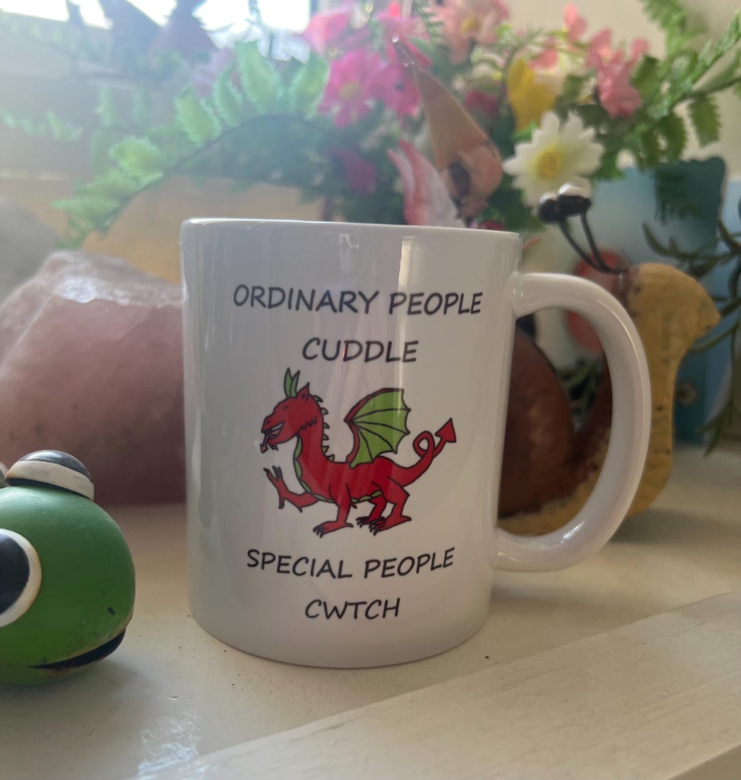 Welsh Dragon Mug Cwtch Cuddle - Etsy