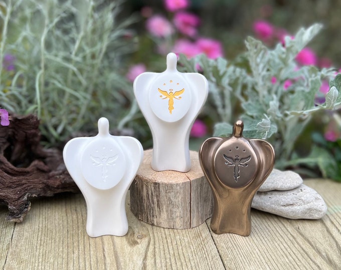 Archangel Haniel Statue Sculpture In Two Sizes 90mm And 200mm High For