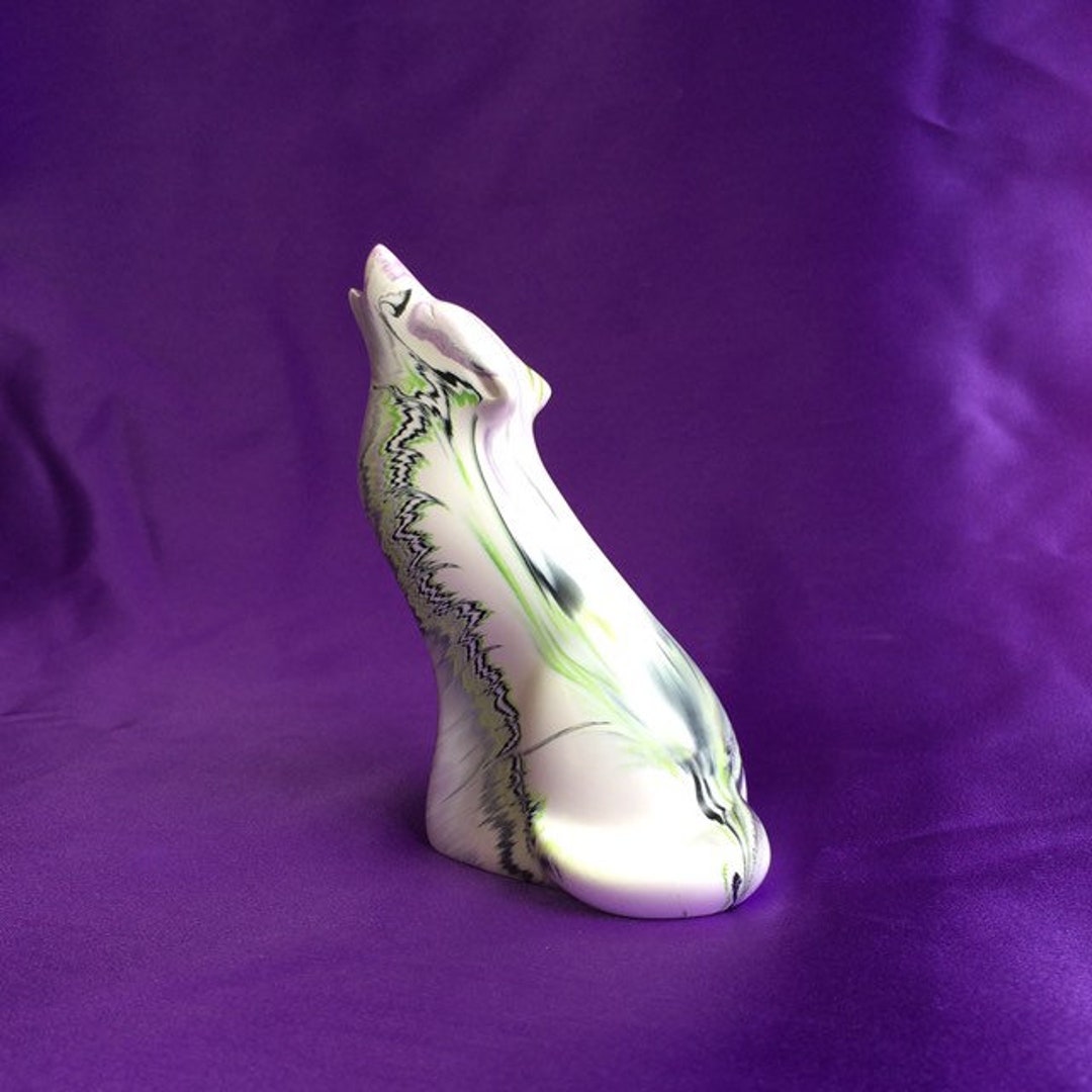 Wolf Statue Sculpture Used for Healing and Meditation With Swirls of ...