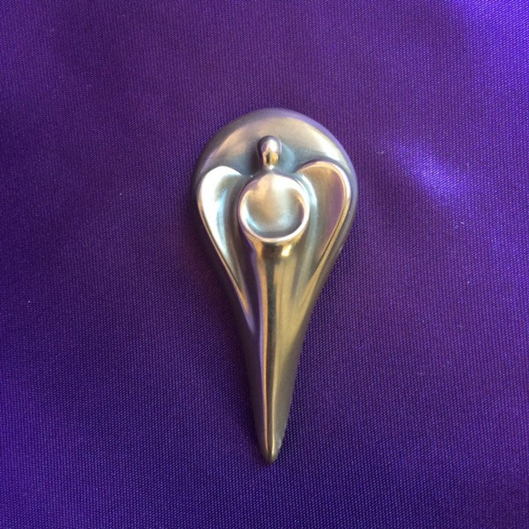 Archangel Azrael "going Home" Pendant in Bronze Handmade With Crystals ...