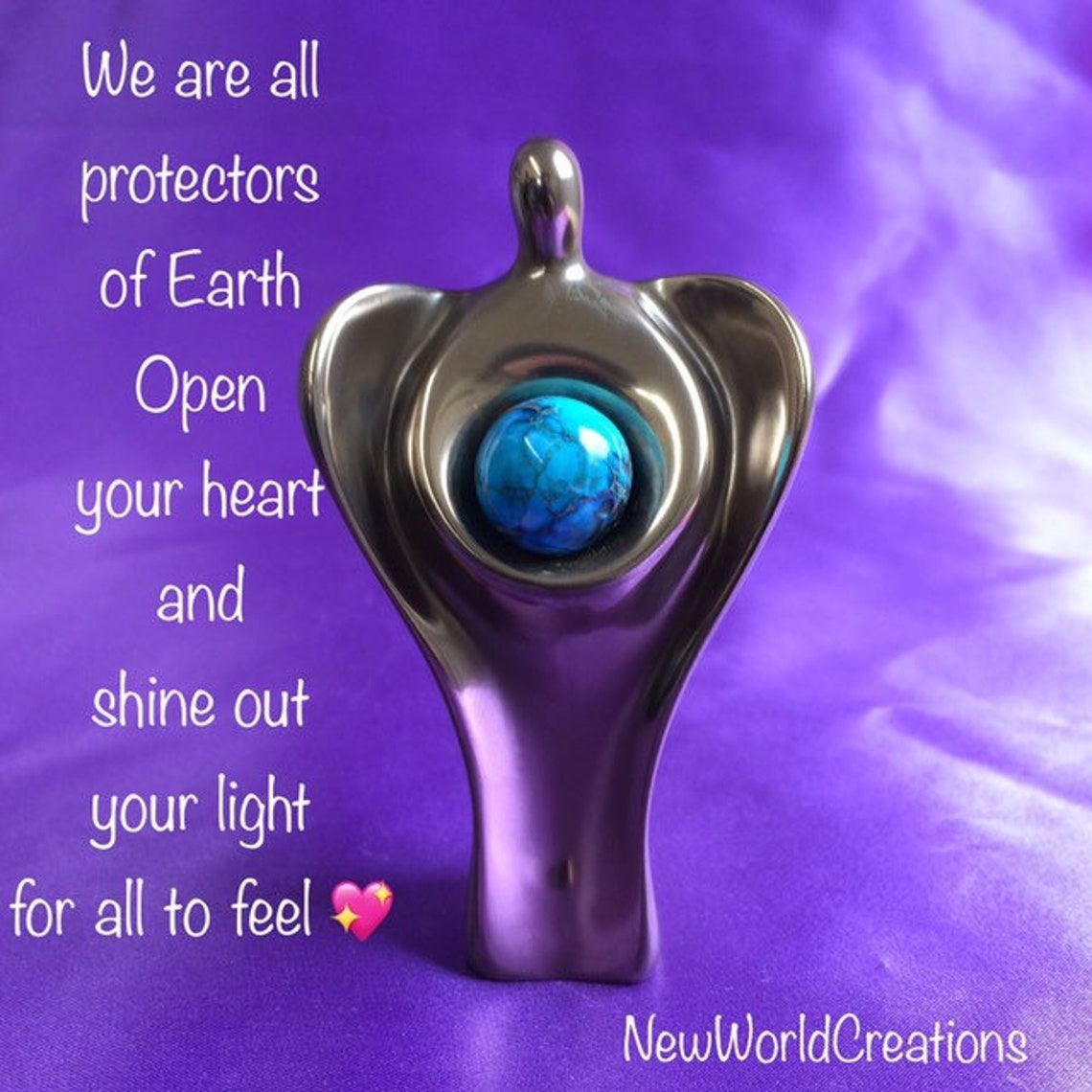 Beautiful Mother Earth Sculpture – Handmade Bronze & Crystal Healing ...