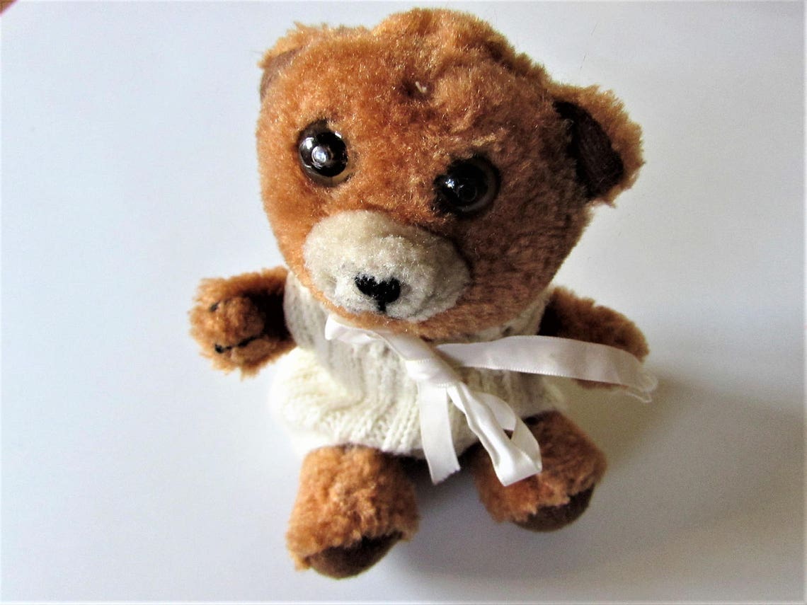 Pequeño oso de peluche Vintage alemán / MEMsArtShop - Etsy España