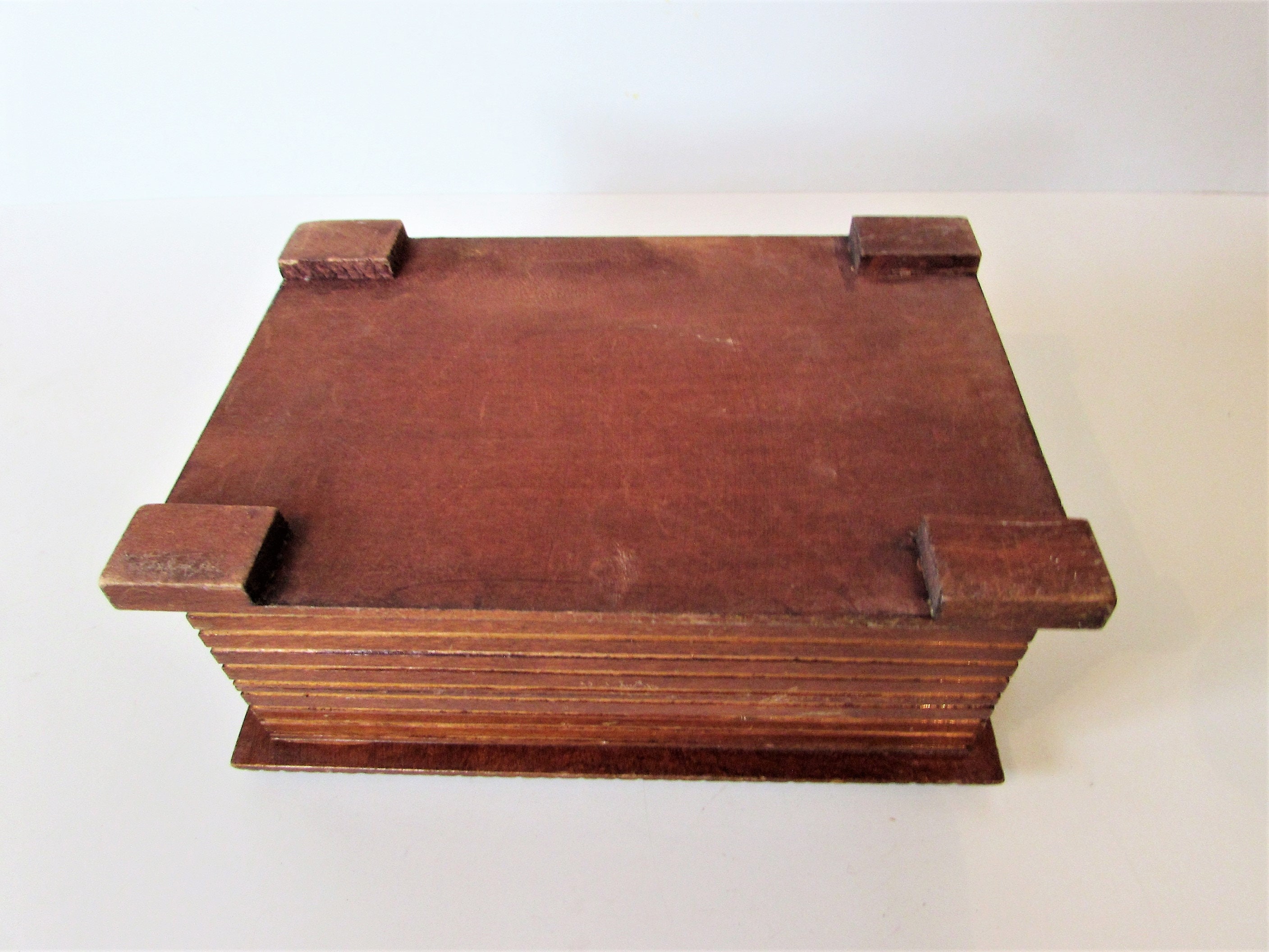 Vintage Coloured Pictured Top Wooden Box One Section Inside. - Etsy