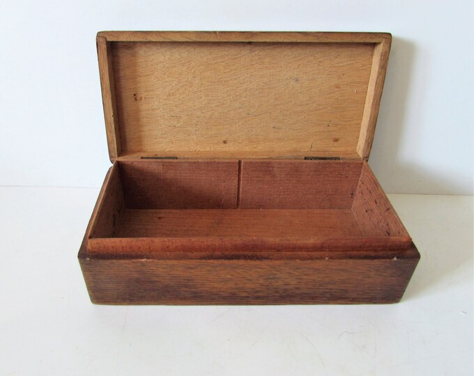 Stunning Vintage Plain Wood Box With One Section Inside. - Etsy