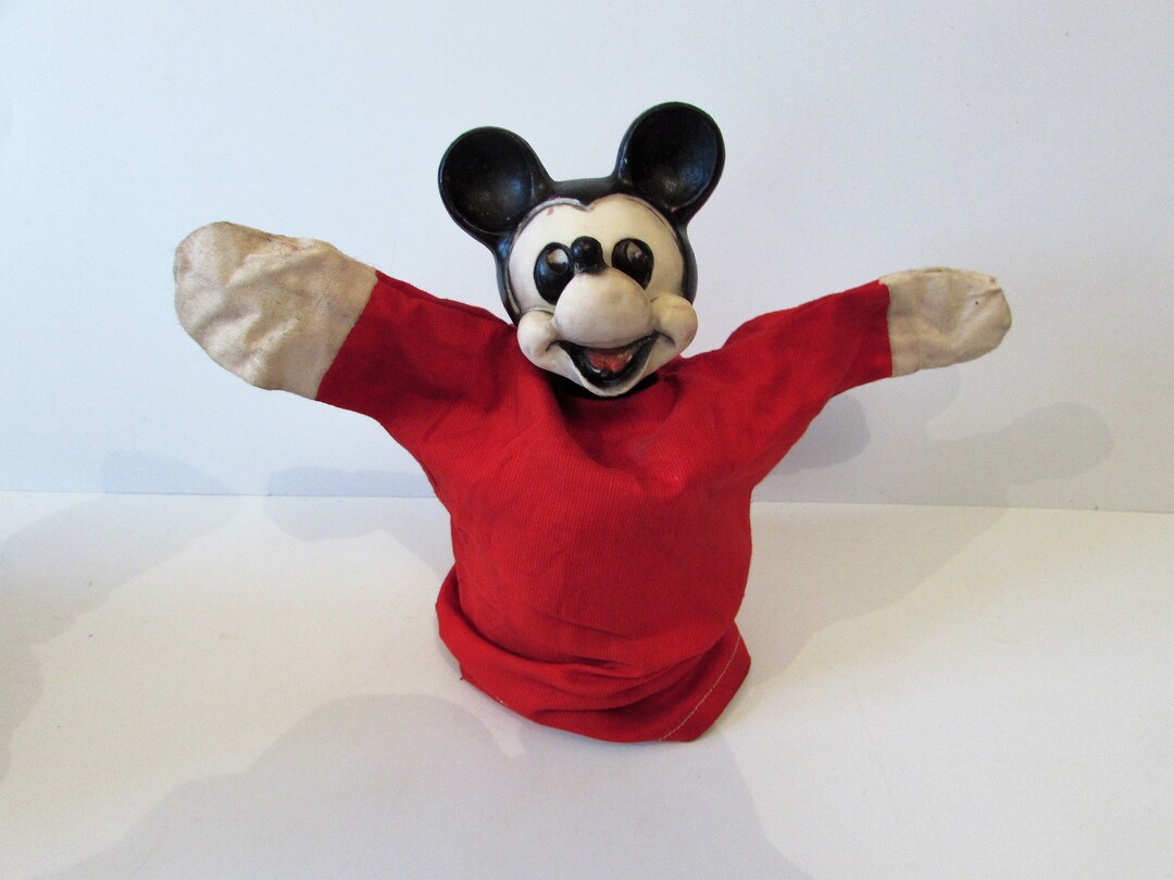 Vintage Original Mickey Mouse Hand Puppet Very Rare in Good Played With ...