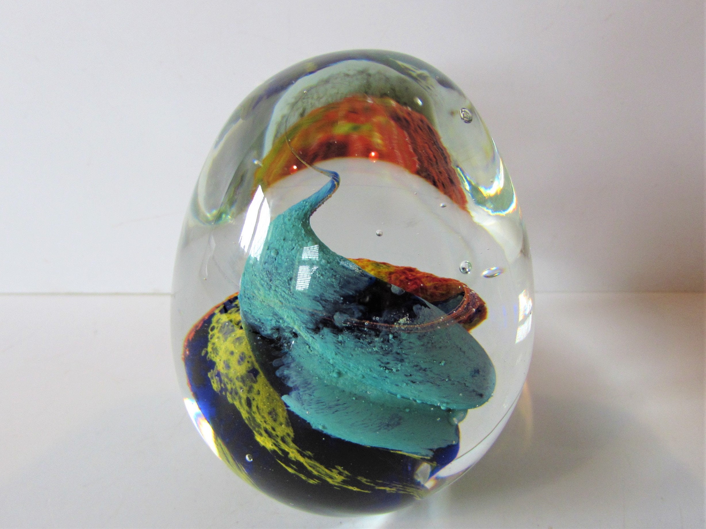 Beautiful Glass Paperweight No Box. / MEMsArtShop | Etsy