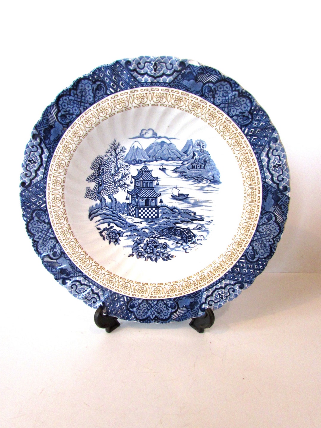 Large Royal Tudor Dish Shaped Plate Beautiful Design Made - Etsy UK