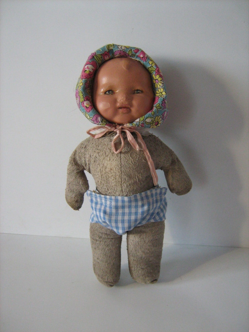 Wonderful Well Worn Old Pot Head Doll With Soft Body | Etsy