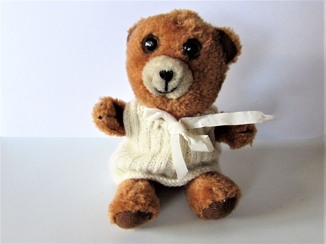 Pequeño oso de peluche Vintage alemán / MEMsArtShop - Etsy España