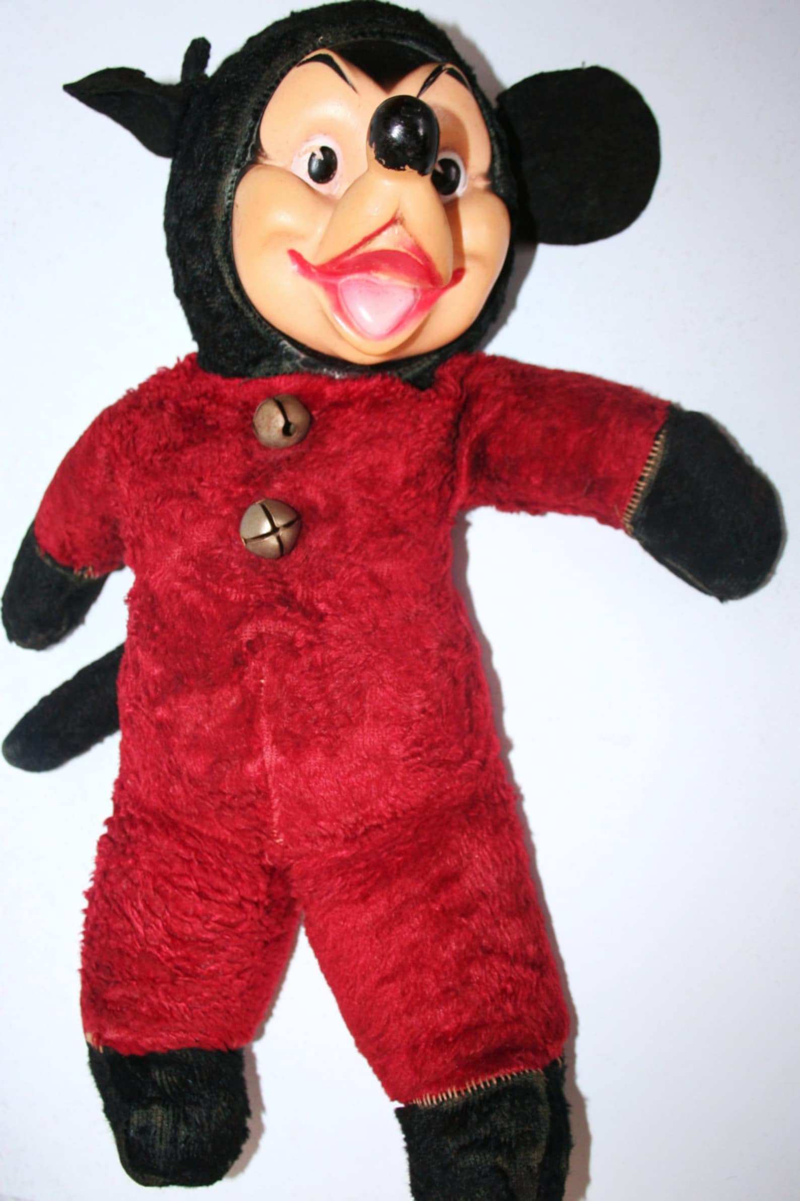 Rare Disney Mickey Mouse Doll Early Antique Plush Rubber Toy - Etsy