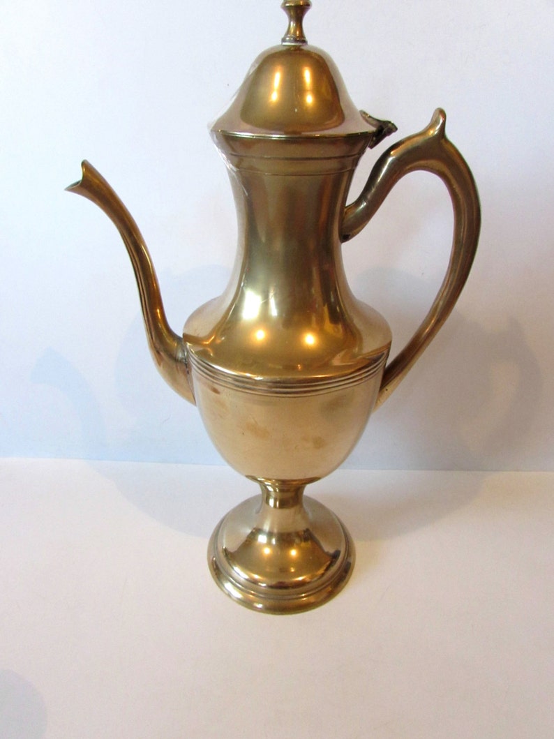 Stunning Large Vintage Brass Jugpot With Lid Etsy