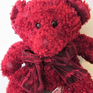 Russ Red Sparkly ROSETTA Teddy Bear - Plush Toy - Reg No 259 ...
