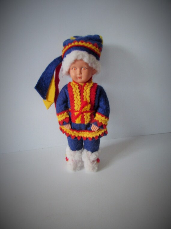 Stunning Rare Vintage Doll From Sami lapp Wearing National | Etsy