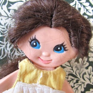 Vintage FLATSY DOLL With Brunette Hair 1960's - 4-1/2 Inches High ...