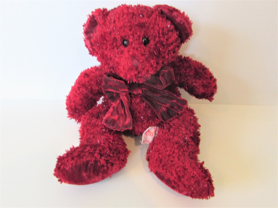 Russ Red Sparkly ROSETTA Teddy Bear - Plush Toy - Reg No 259 ...