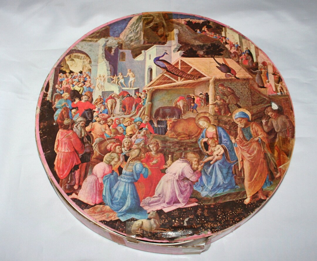 Vintage Circular Giant Jig-saw by Waddington 'the Adoration of the Magi ...