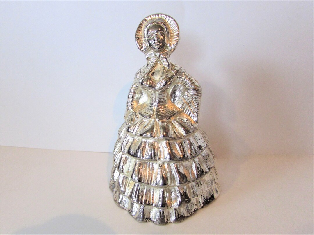 Rare Unusual Vintage Silver Metal Bell Lady /memsartshop. - Etsy