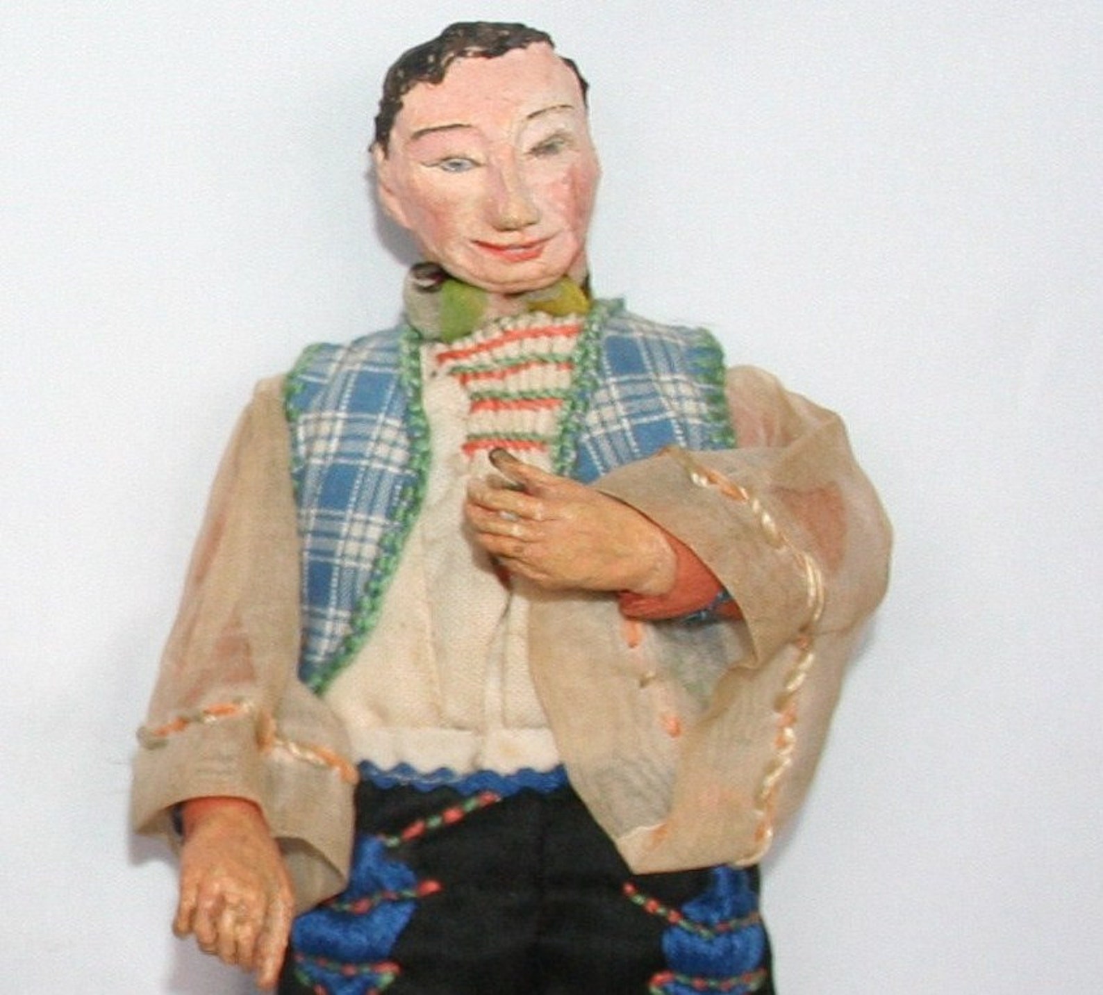 Collection of Two Vintage Paper Mache/ Plaster Dolls With | Etsy